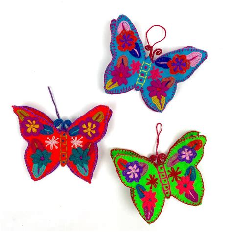 Embroidered Flutter Butterflies Abrazo Style Shop