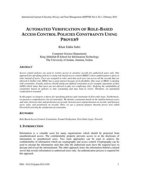automated verification of role based access control policies
