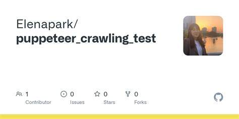 GitHub Elenapark Puppeteer Crawling Test