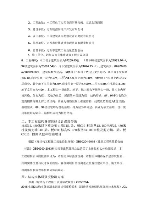结构实体检测方案 doc下载 37页 计划方案 果子办公