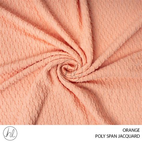 Poly Span Jacquard Honeycomb 51 Orange 150cm Per M Habby And Lace