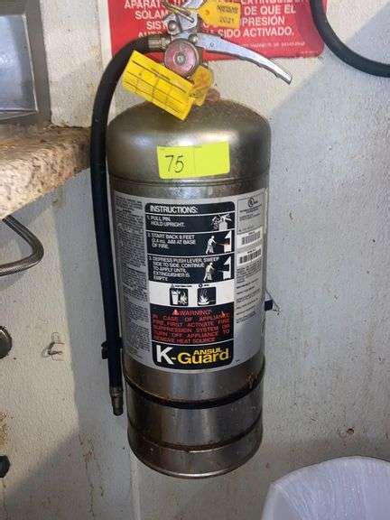 K Guard Ansul Commercial Fire Extinguisher Mclaughlin Auctioneers