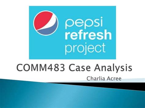 Comm483 Pepsi Refresh PPT