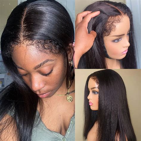 4c Edges Natural Kinky Edges 5x5 Undetectable Hd Straight Lace Closure