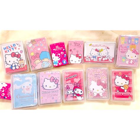 Sanriohello Kitty凱蒂貓可愛撲克牌撲克牌 蝦皮購物