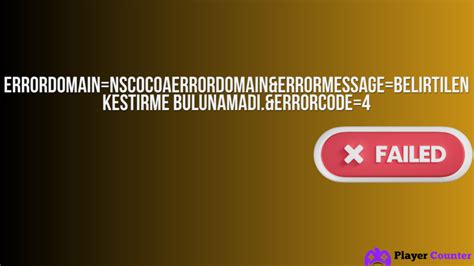 How To Fix Errordomainnscocoaerrordomainanderrormessagebelirtilen Kestirme Bulunamadıanderrorcode4