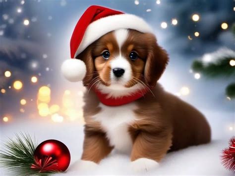 Christmas Pups Wallpapers Wallpaper Cave