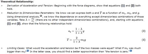 Derivation Of Acceleration And Tension Beginning Chegg