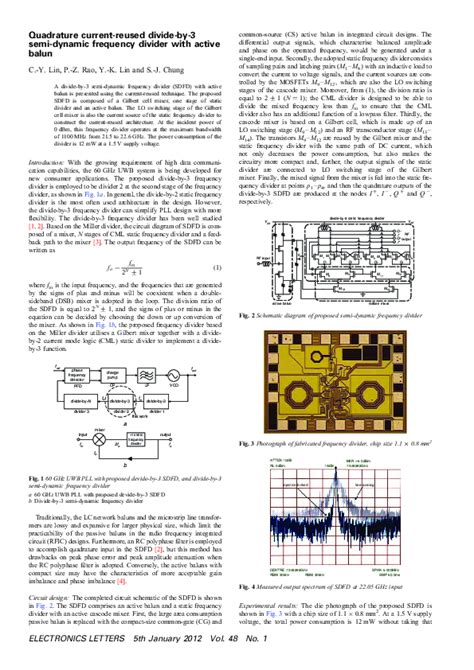 Pdf Quadrature Current Reused Divide By 3 Semi Dynamic Frequency