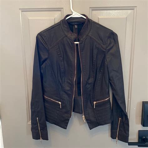 White House Black Market Jackets And Coats Brown Leather Jacket White