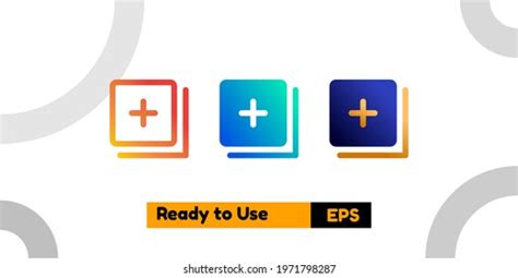 Add Button Icon Three Style Gradient Stock Vector Royalty Free 1971798287 Shutterstock