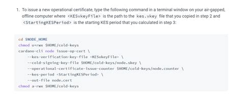 Cardano Cli 1353 Error On Airgap While Generating New Nodecert