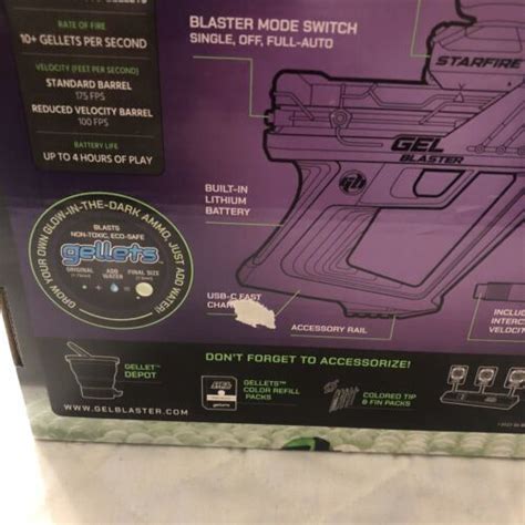 Gel Blaster Starfire Glow In The Dark Gellet Blaster With Gellet
