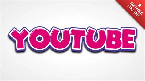 YouTube Minnie Logo Text Effect Generator