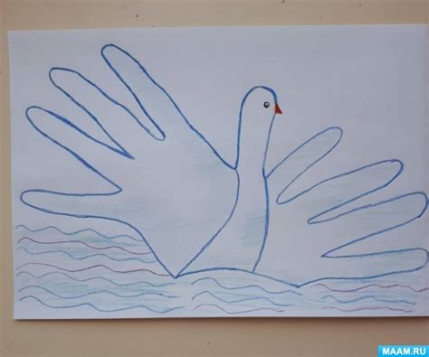 Детский мастер класс по рисованию цветными карандашами для детей 5 6 лет «Лебёдушка 10 фото