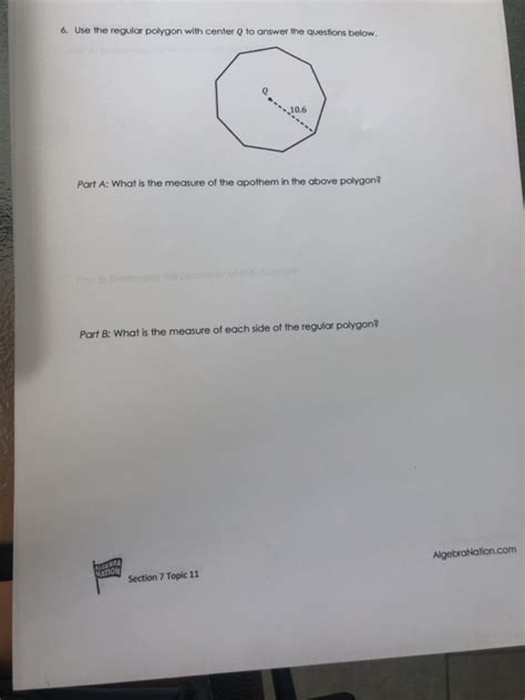 Solved Use The Regular Polygon With Center To Answer The Chegg