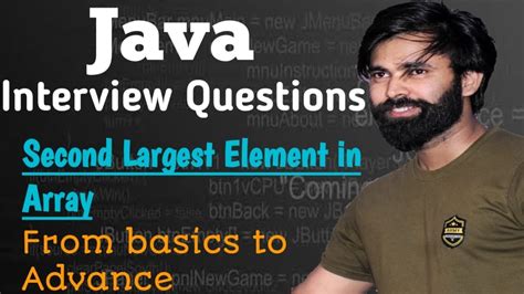 second largest element in an array java interview question hindi