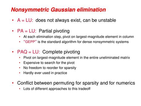 Ppt Symbolic Sparse Gaussian Elimination A Lu Powerpoint