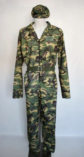 COSTUME MIMETICO COMBATTIMENTO Militare Commando Esercito Soldato Uniforme Abito Fantasioso XL