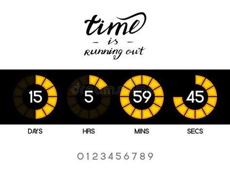 Digital Clock Days Hours Minutes Stock Illustrations 87 Digital Clock