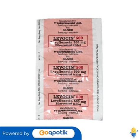 Jual Levocin 500 Mg Strip 6 Tablet Shopee Indonesia