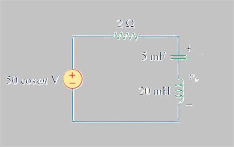 A Find Resonant Frequency B Find Vo T At The Chegg Com
