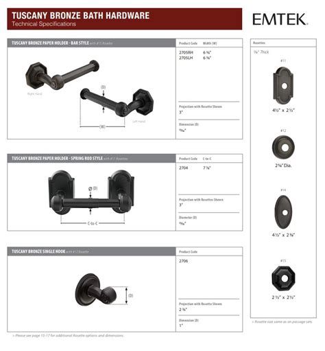 Emtek Tuscany Bronze Hook With Rosette Door Hardware Canada