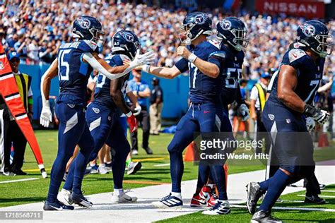 Nick Westbrook Ikhine And Ryan Tannehill Of The Tennessee Titans