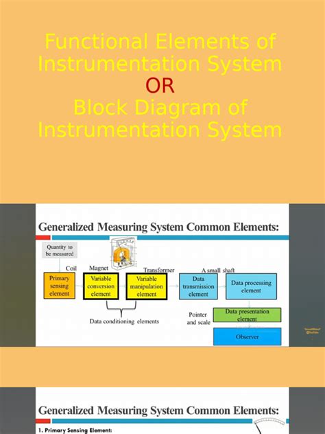 Lecture 4 Functional Elements Of Instrumentation System Pdf