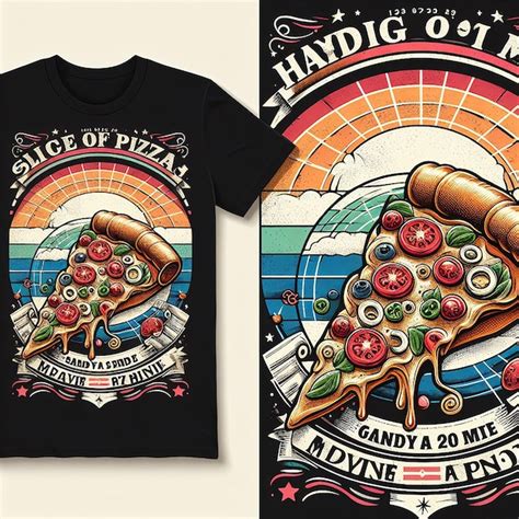 Premium Psd Slice Pizza T Shirt Design