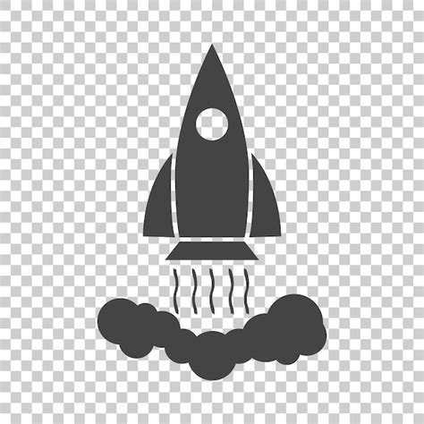 Icono De Pictograma Vectorial De Cohete Pictograma Plano Simple Para El