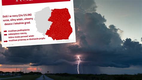 Alert RCB dla wschodniej Polski Gwałtowne burze silny wiatr i grad Wiadomości