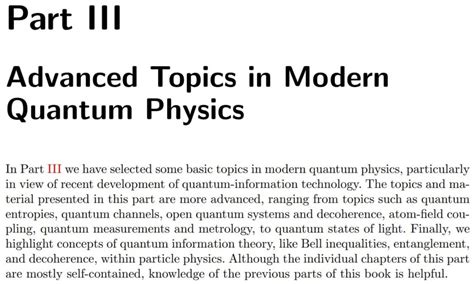 Modern Quantum Theory