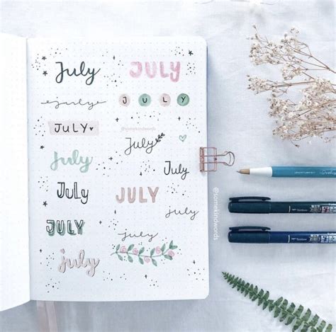 31 Best July Bujo Headers To Add Color To Your Spreads Atinydreamer