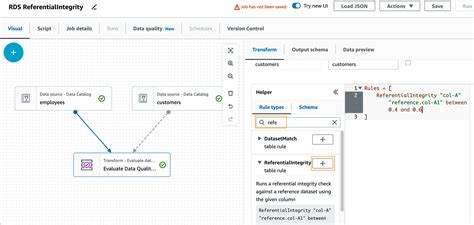 Set Up Advanced Rules To Validate Quality Of Multiple Datasets With AWS