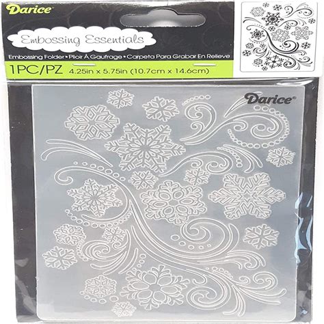 Darice Embossing Folder 4 25 By 5 75 Inch Snowflake Swirl Etsy