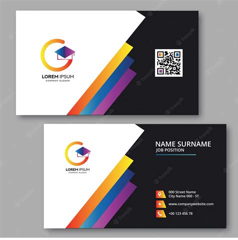 Premium Vector Education Business Card Template
