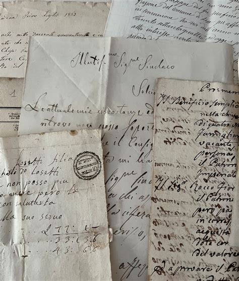 Antique Italian Document Early 1800s To 1900s Etsy