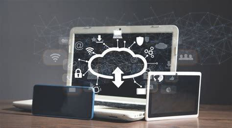 Cloud Computing Technology And Online Data Storage Stock Image Image