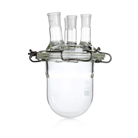 Pyrex Labware Quickfit Borosilicate Glass Wide Neck Reaction Flask