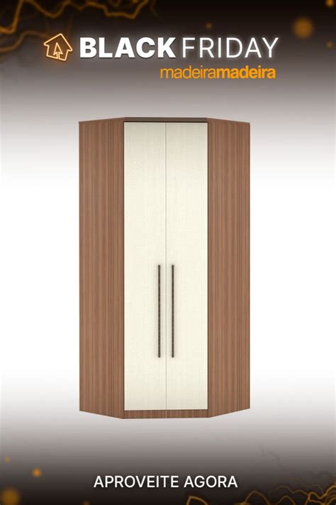 Guarda Roupa Modulado Canto Diagonal 2 Porta Connect Luciane Móveis