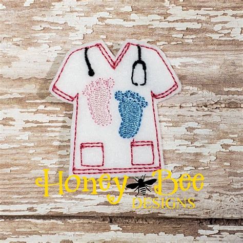 Nurse Feltie Design Labor And Delivery Feltie Embroidery Etsy