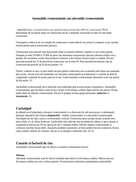 Anomalii Cromozomiale Pdf