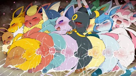 Eevee Sylveon Umbreon Glaceon Vaporeon And 4 More Pokemon Drawn
