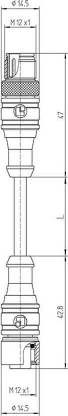 Lutronic 1096 Aktor Tilslutningsledning M12 Stik Lige • Pris