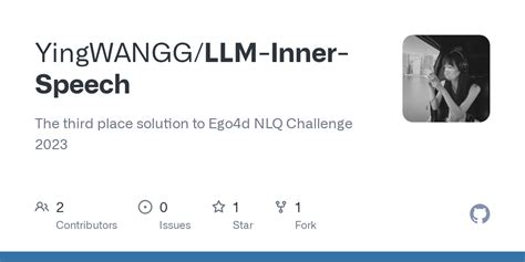 Github Yingwangg Llm Inner Speech The Third Place Solution To Ego D
