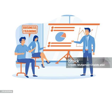 직원 교육 웹 배너 또는 랜딩 페이지 비즈니스 인사 관리 및 Empolyee 교육 인적 자원 수업료 비즈니스 스쿨 플랫 벡터 현대 일러스트 레이 션 개념에 대한 스톡 벡터