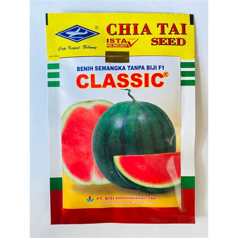 Jual Benih Semangka Tanpa Biji F1 CLASSIC 20gr Dari Cap Kapal Terbang