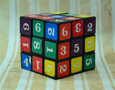 Vintage Sudoku Cube Sudocu Cube Puzzle Brain Sharp Toy Lorful