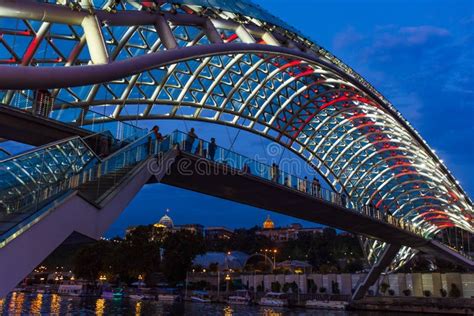 The Bridge Of Peace Tbilisi Georgia Europe Landmark Editorial Stock